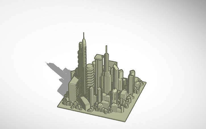 3D design Futuristic City - Tinkercad