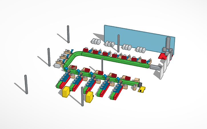 3D design Copy of Conveyor Layout 2 - Tinkercad