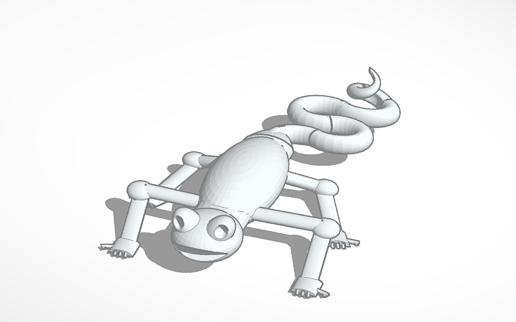 3D design Common lizard - Tinkercad