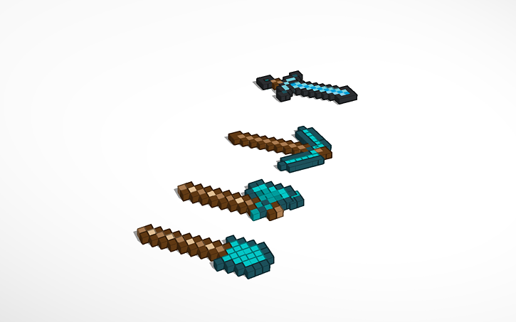 3D design Minecraft Tools - Tinkercad