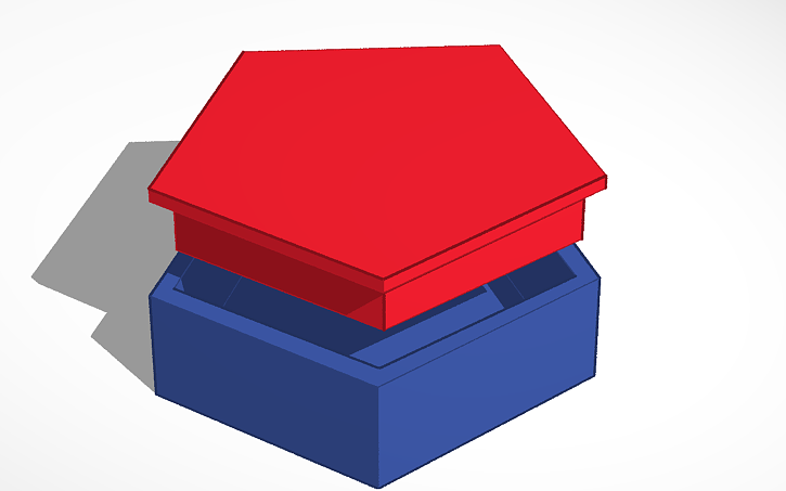 3D design Pentagon Box - Tinkercad