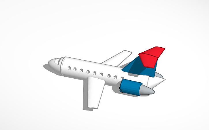 3D design Jet Plane - Tinkercad
