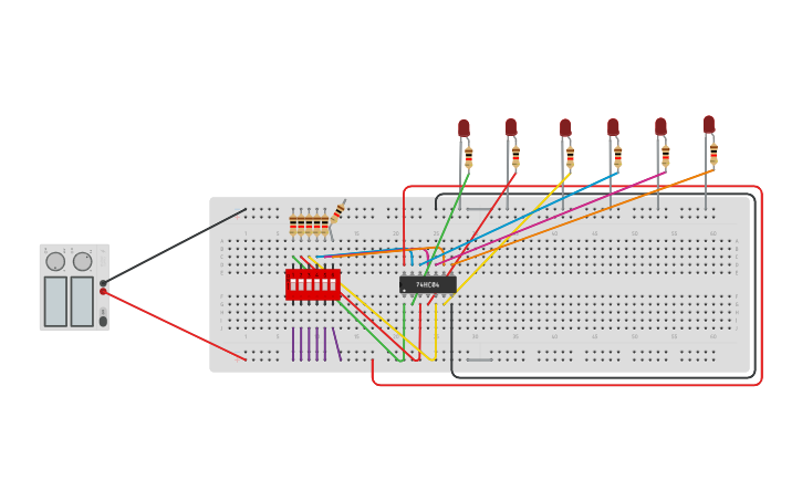 Circuit design Puertas Lógicas NOT - Tinkercad