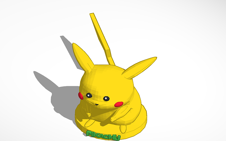 3D design Pikachu - Tinkercad