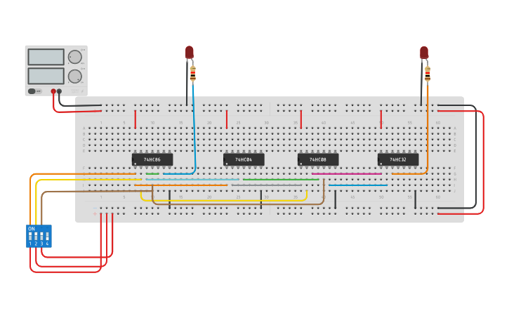 Circuit design FULL SUBTRACTOR USING LOGIC GATES - Tinkercad