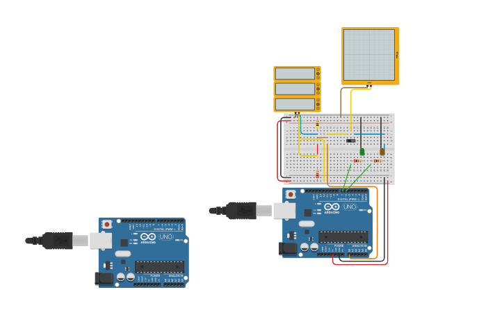 Circuit Design Resistans Spenningsdeling 3v3 Tester Tinkercad