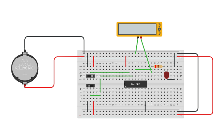 Circuit design 74HC08 | Tinkercad