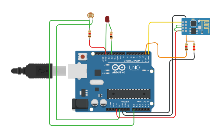 Circuit Design Light Copy Of Wifi Module Esp8266 Tinkercad