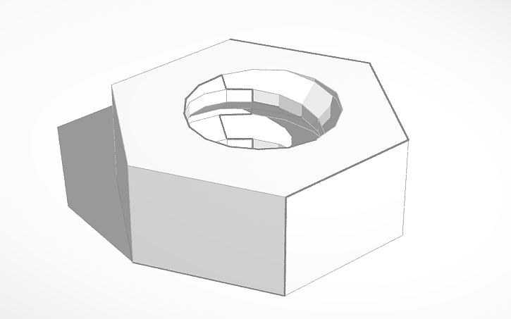 3D design nut - Tinkercad