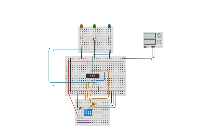 Circuit design Experimento 5 | Tinkercad