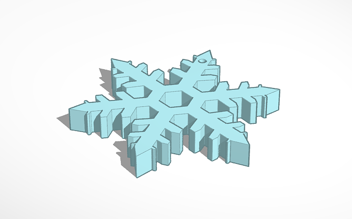3D design snowflake - Tinkercad