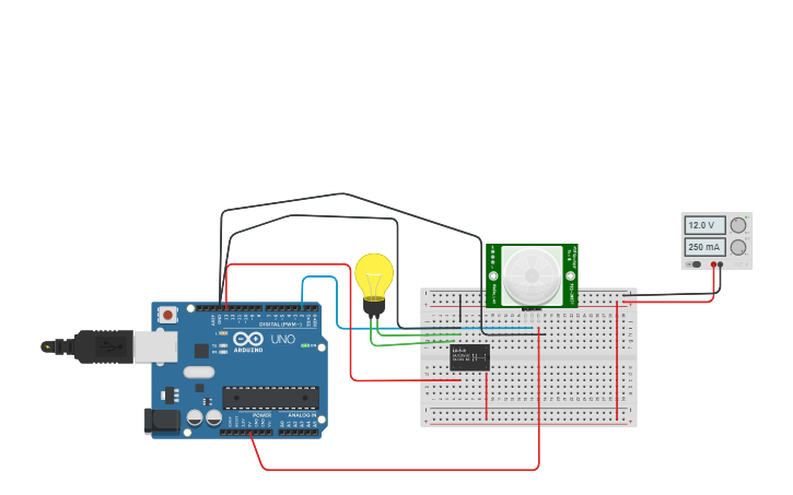 Circuit design Arduino lamp circuit - Tinkercad