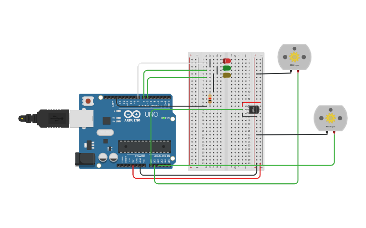 Circuit Design Copy Of Sensor Suhu Dengan Motor Dc Tinkercad