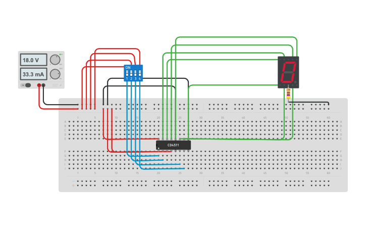 Circuit Design Bcd To 7 Segment Display Tinkercad