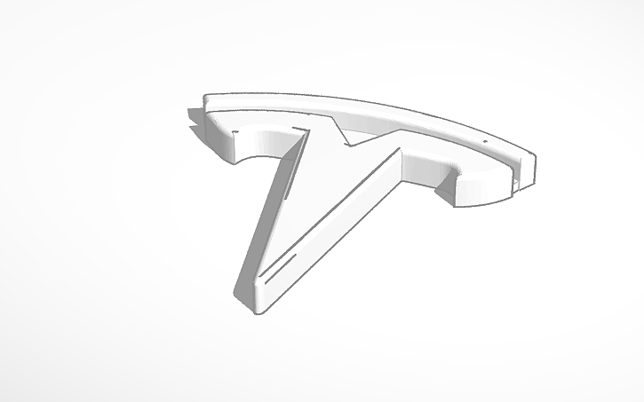 3D design Tesla Logo - Tinkercad