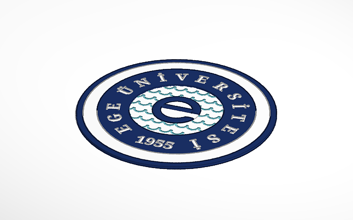 3D design logo ege üniversitesi - Tinkercad