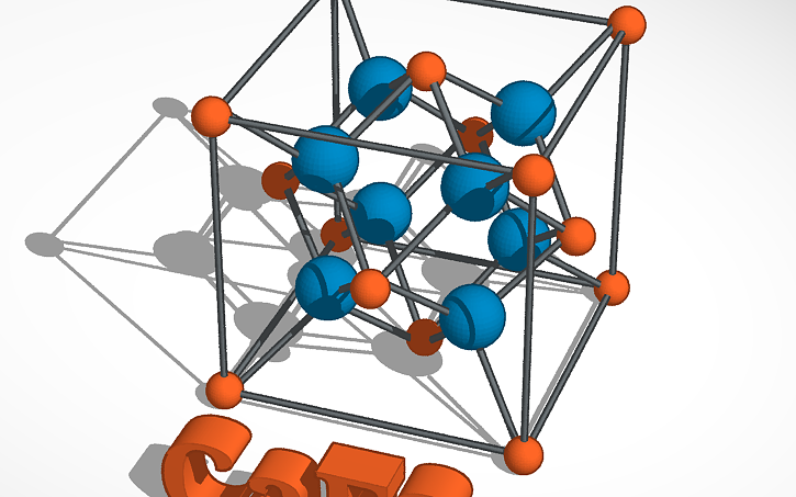 3D design Fluorite crystal structure - Tinkercad
