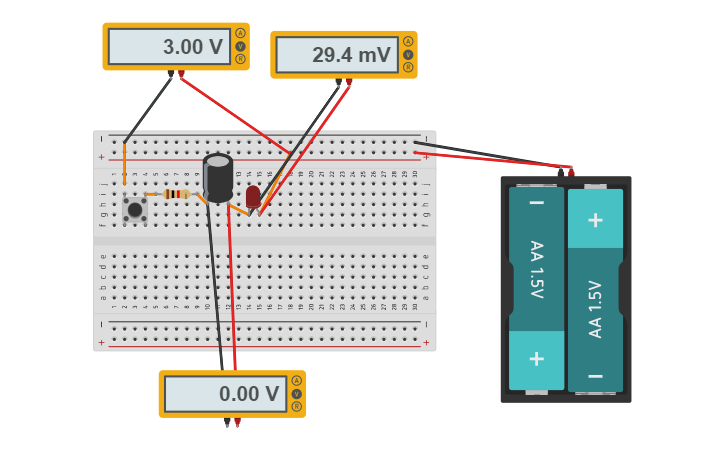 Circuit design Circuito condensador | Tinkercad