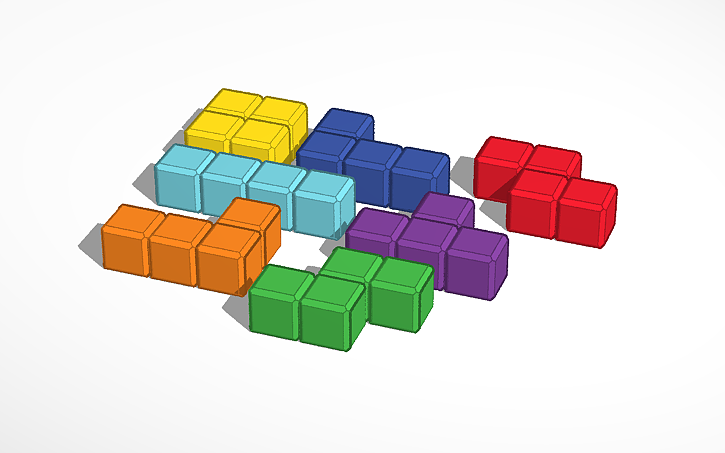 3D design Tetris Blocks | Tinkercad
