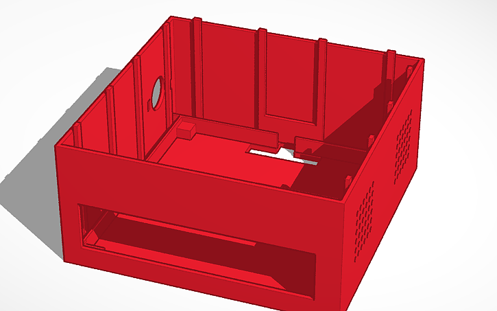 3D design PC Case - Motherboard - Tinkercad