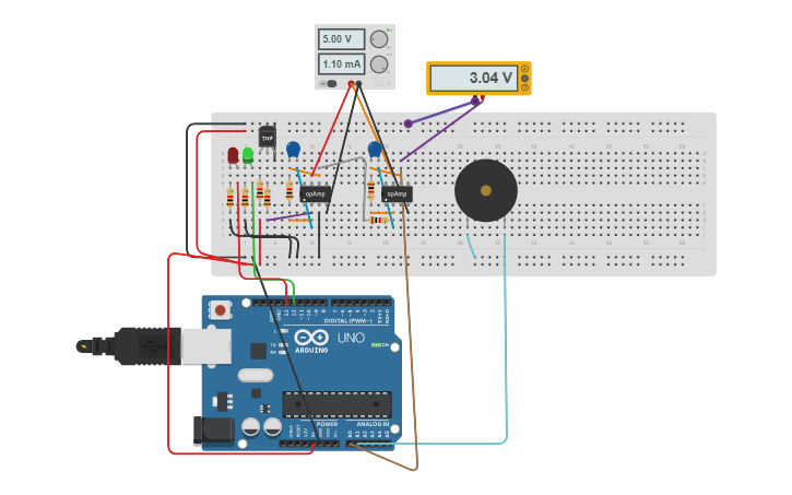 Circuit design Analogue electronics project nael sophie | Tinkercad