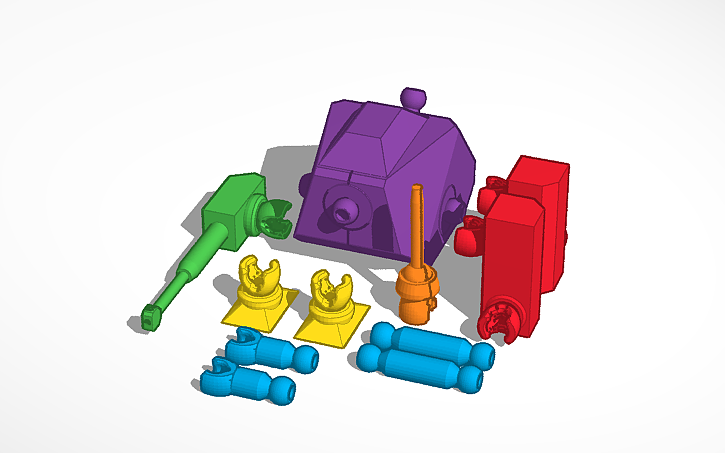 3D design 3D printable mech - Tinkercad