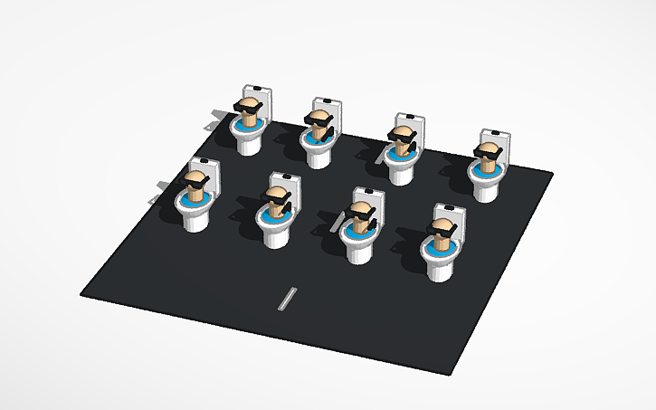 3D design SKIBIDI TOILET - Tinkercad