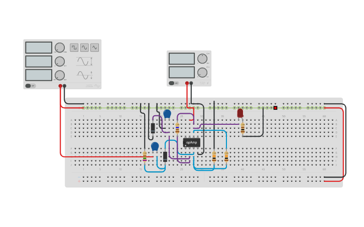 Circuit design Monostable multivibrator - Tinkercad