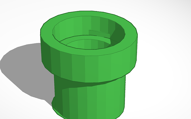 3D design mario pipe cup - Tinkercad