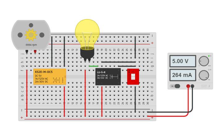 Circuit design Simple DC Relay Circuits - Tinkercad