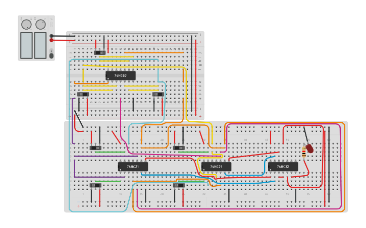 Circuit design 4X1 Multiplexer - Tinkercad