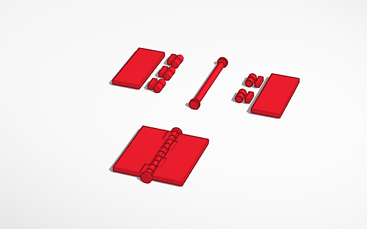 3d Design Built And Exploded Hinge Tinkercad
