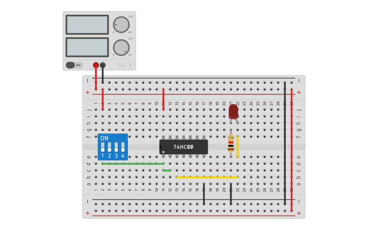 Circuit Design Not Gate Using Nand Tinkercad