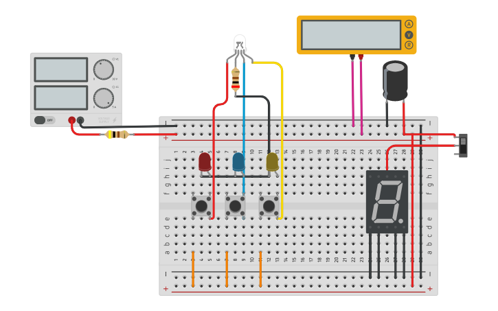 Circuit design led rgb; 7 segmenti | Tinkercad Circuit design led rgb; 7 segmenti | Tinkercad