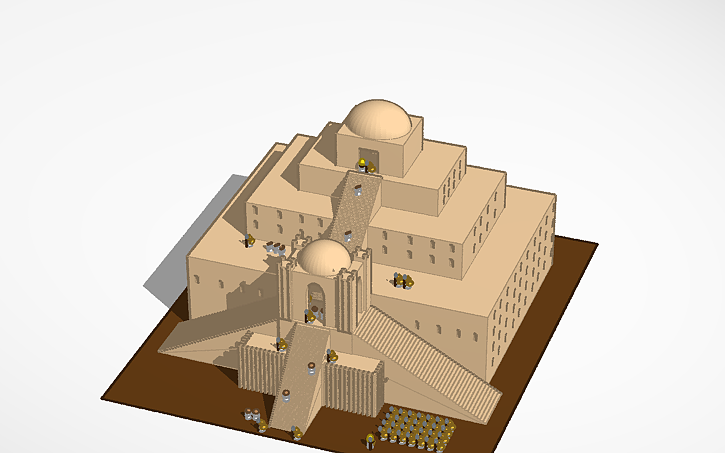 3D design Mesopotamian Zigurat - Tinkercad