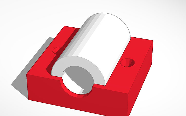 3D design linear bearings holder for aluminium Y-carriage - Tinkercad