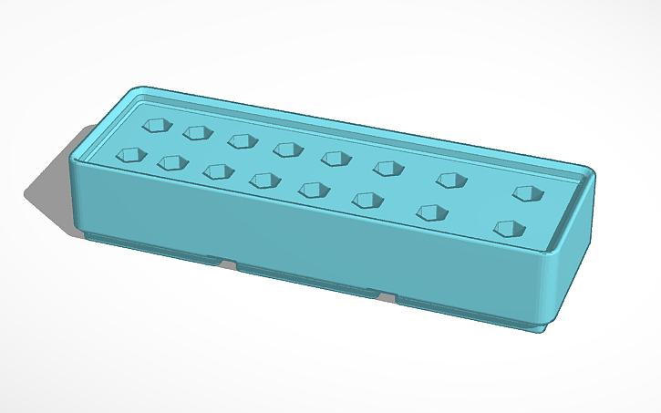 3D design Gridfinity 3x1x2 Hex Socket Set - Tinkercad
