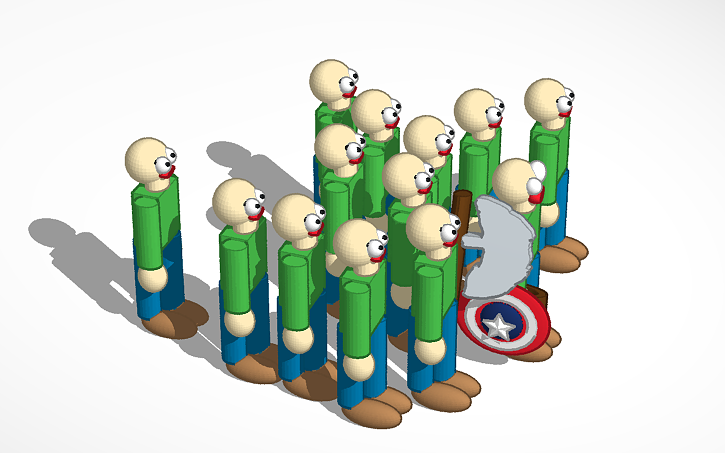 3D design Baldi - Tinkercad