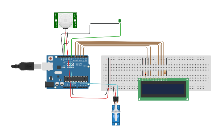 Circuit design Smart toll booth management system - Tinkercad