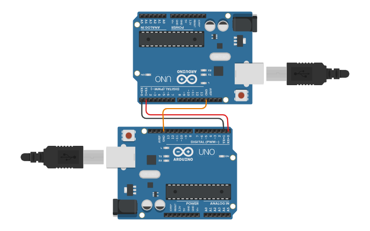 Circuit design Troca de informações com arduino via serial - Tinkercad