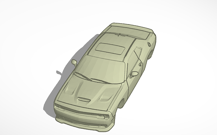 3D design 2018 Dodge Challenger Hellcat Scan - Tinkercad