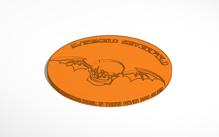 3D design A7X Coaster - Tinkercad