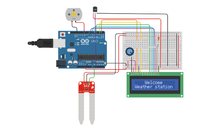 Circuit design Water Pump | Tinkercad