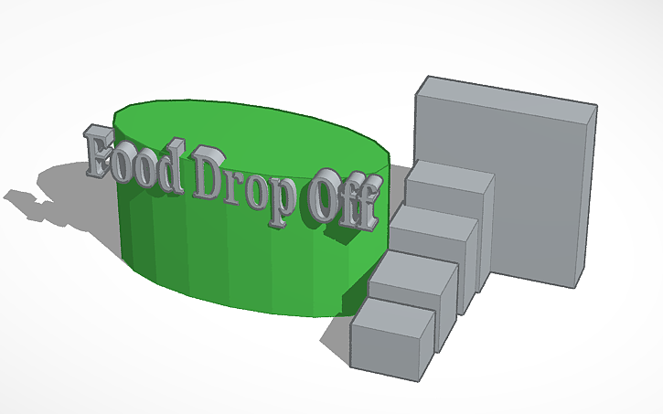 3D design Food Drop Off Center - Tinkercad