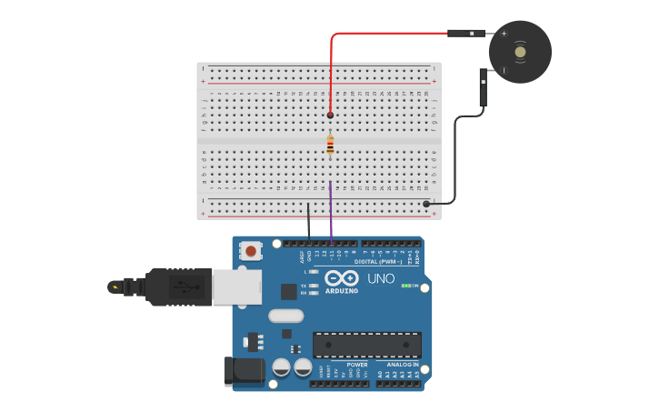 Circuit design Practica 6 Arduino - Tinkercad