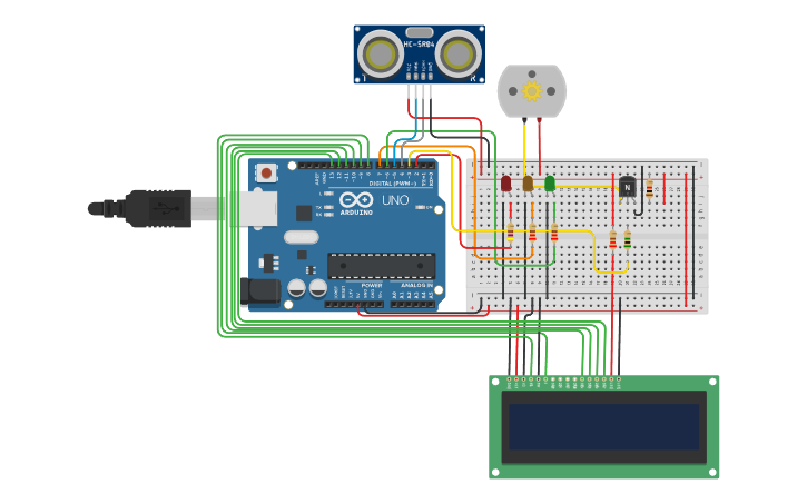 Circuit design Medidor de caixa d' agua | Tinkercad Circuit design Medidor de caixa d' agua | Tinkercad