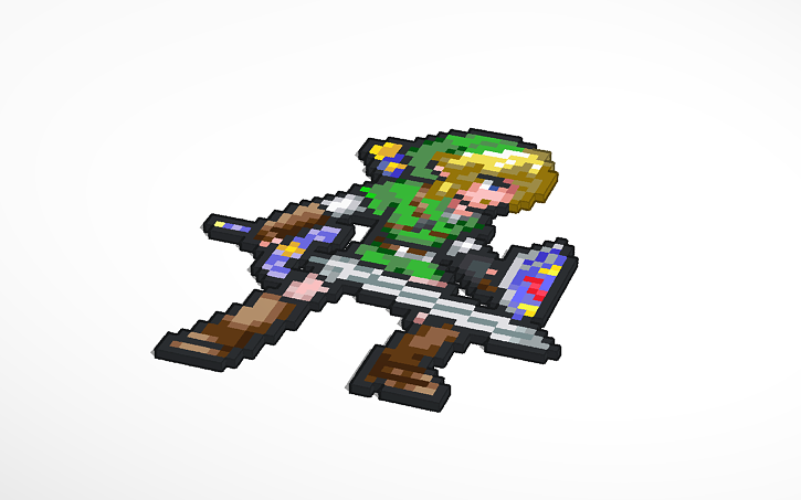 3D design Link - Pixels - Tinkercad