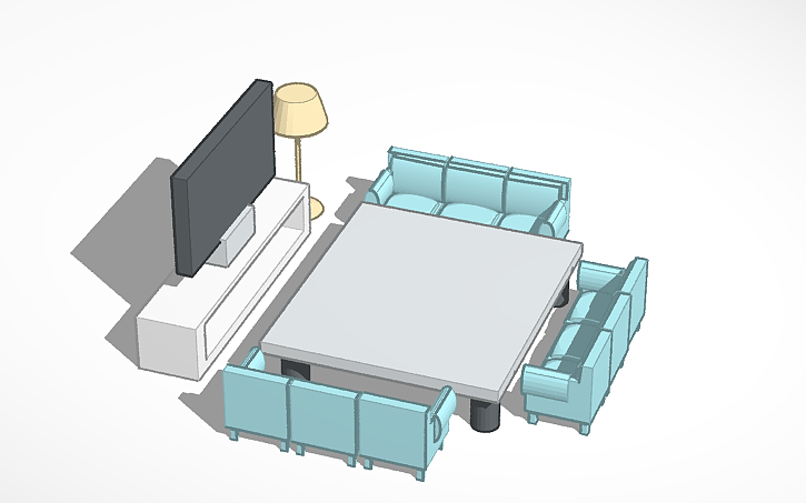 3D design exclusive Living room - Tinkercad