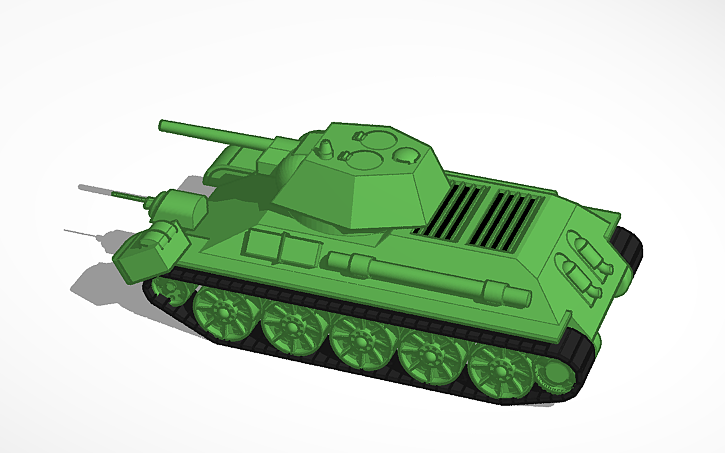 3D design T-34 - Tinkercad