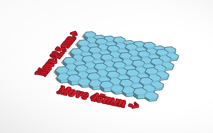 3D design Texture - Hexagons - Tinkercad